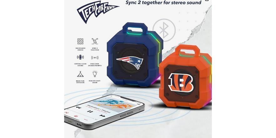 Shockbox LED Speaker, Detroit Lions