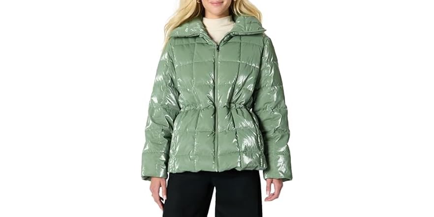 Womens OversizedFit Square Quilted Puffer