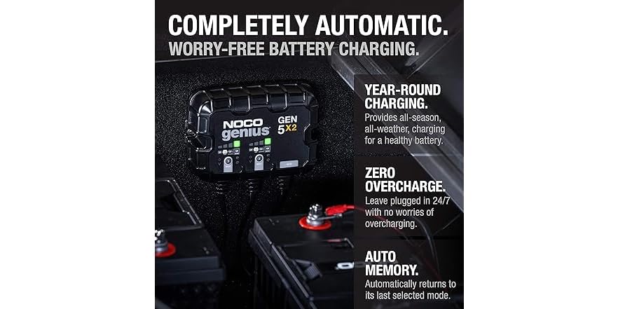NOCO Genius GEN5X2 Smart Marine Battery Charger