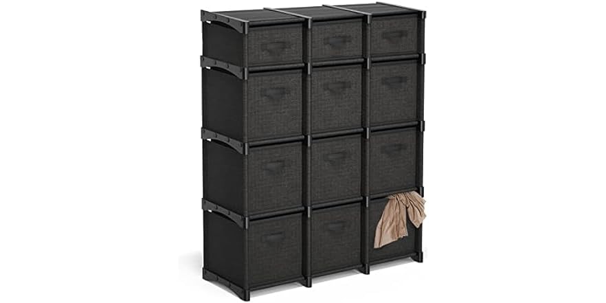 12 Cube Storage Organizer, Black