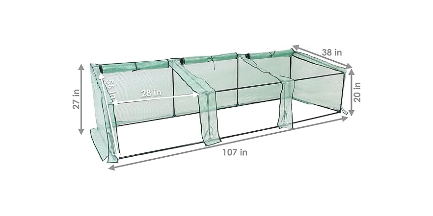 Sunnydaze Portable Mini Cloche Greenhouse