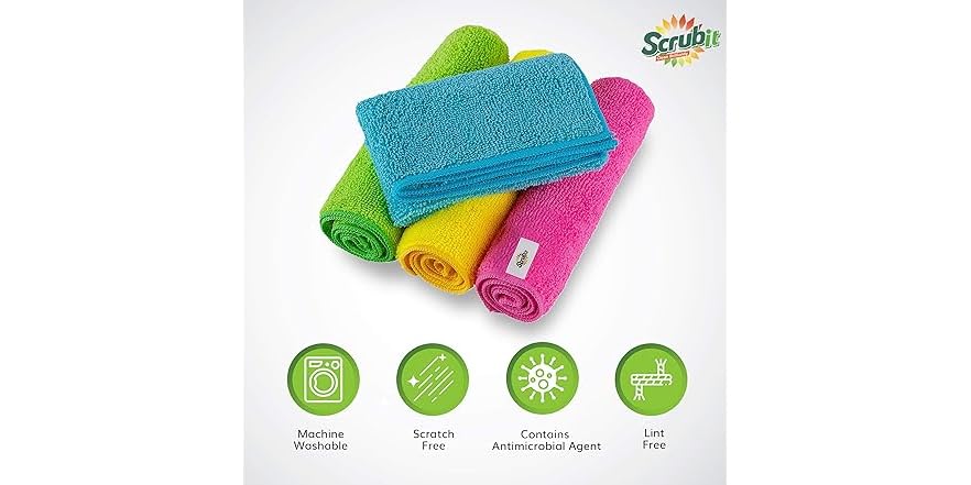 (24 Count) SCRUBIT Microfiber Cleaning Cloth