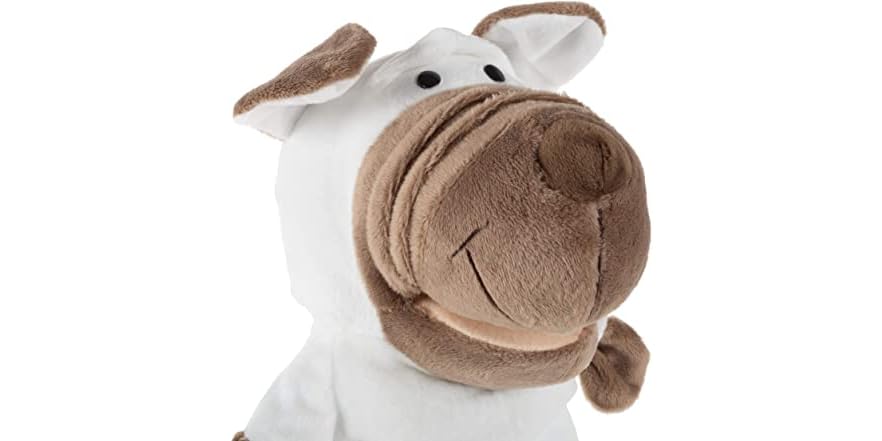 Plush Bulldog Hand Puppet for Toddlers and Babies