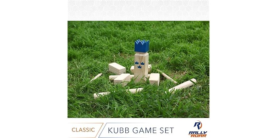 Kubb Yard Game Set for Adults, Families