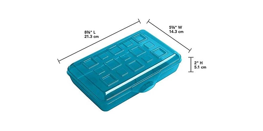 Sterilite Plastic Pencil Box Pack of 6