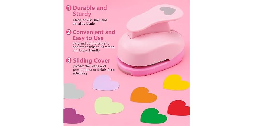 2 Inch Heart Shaped Hole Punch