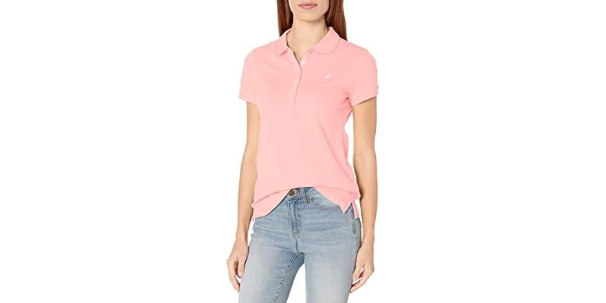Nautica womens 5-button Polo Shirt