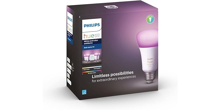 Philips Hue A19 LED Smart Bulb Starter Kit