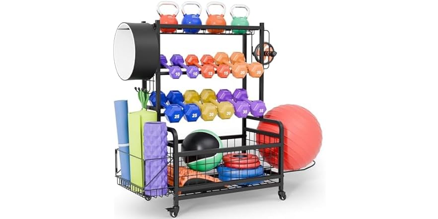Weight Storage Organizer Racks Wheels