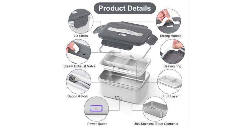 Herrfilk 1.8L Electric Lunch Box