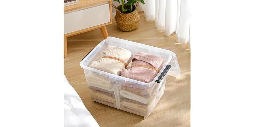 Cetomo Plastic Storage Bin, Pack of 6 (Open Box)