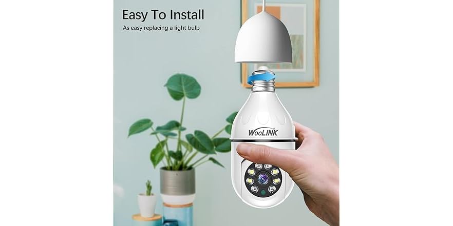 WOOLINK Light Bulb Security Camera 3MP