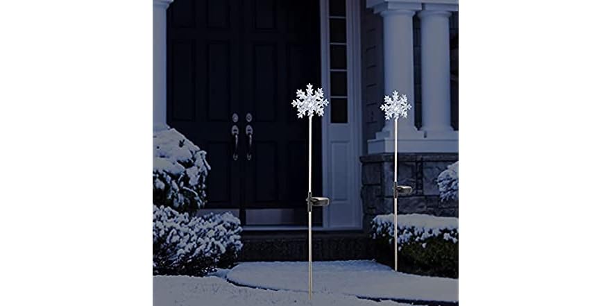 Alpine Solar Snowflakes, 2-Pack