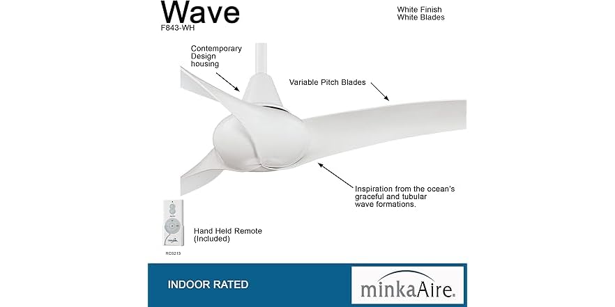 Wave 52" 3 Blade Ceiling Fan