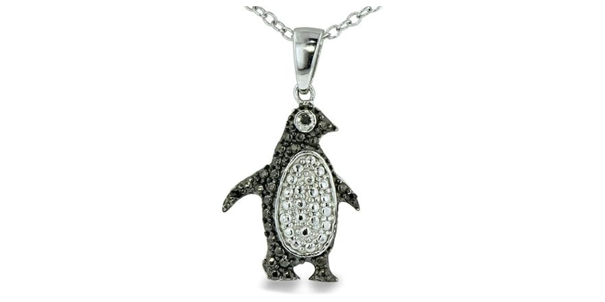Black Diamond Penguin Necklace