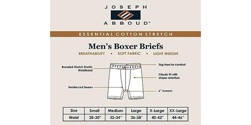 4-Pack Joseph Abboud Button Fly Boxers