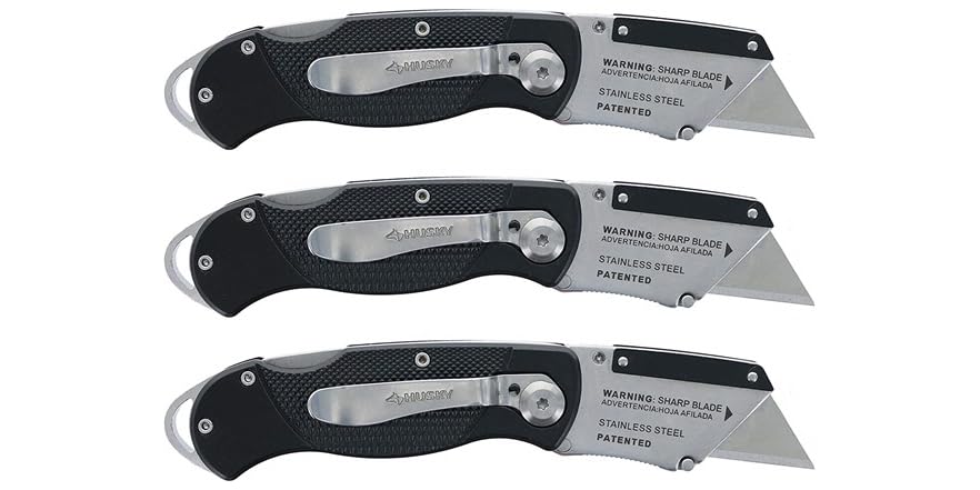 Husky Lock-Back Utility Knives (3-Pack)