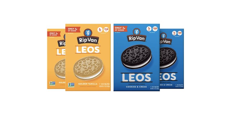 (4 Pack) Leos Keto Sandwich Cookies Variety