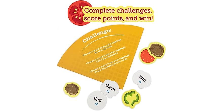 Pint-Size Scholars Sight Words Pizza Board Game