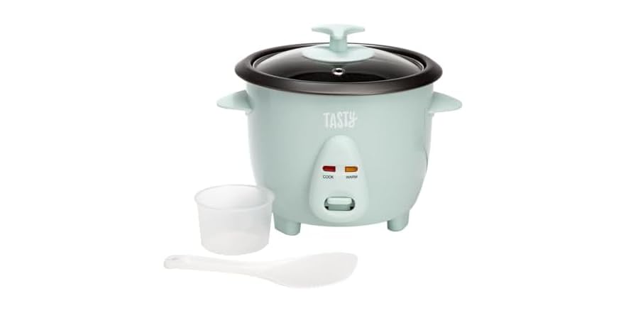 Tasty Mini Rice Cooker, 1.5-Quart, Aqua