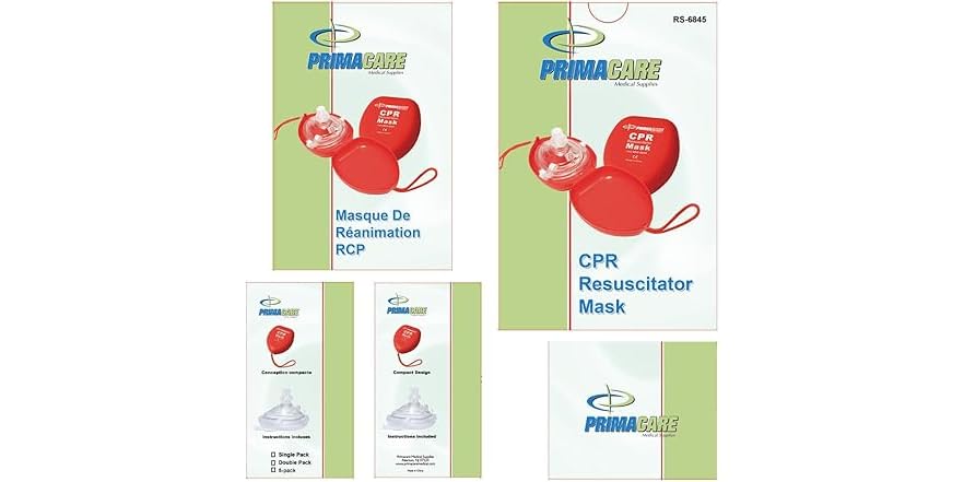 PrimaCare CPR Rescue Mask Red