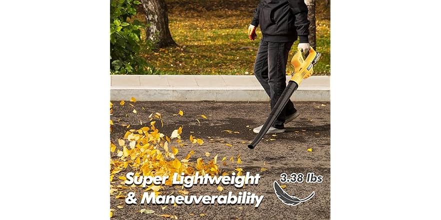 LAZYBOI 21V Yellow Cordless Leaf Blower