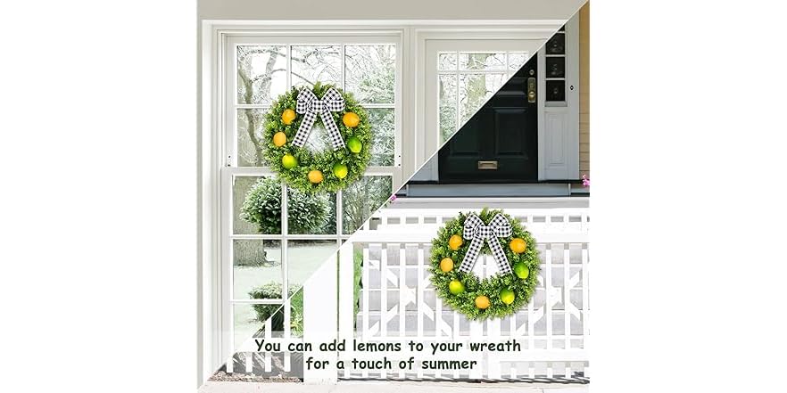 Vlorart 23inch Boxwood Wreath