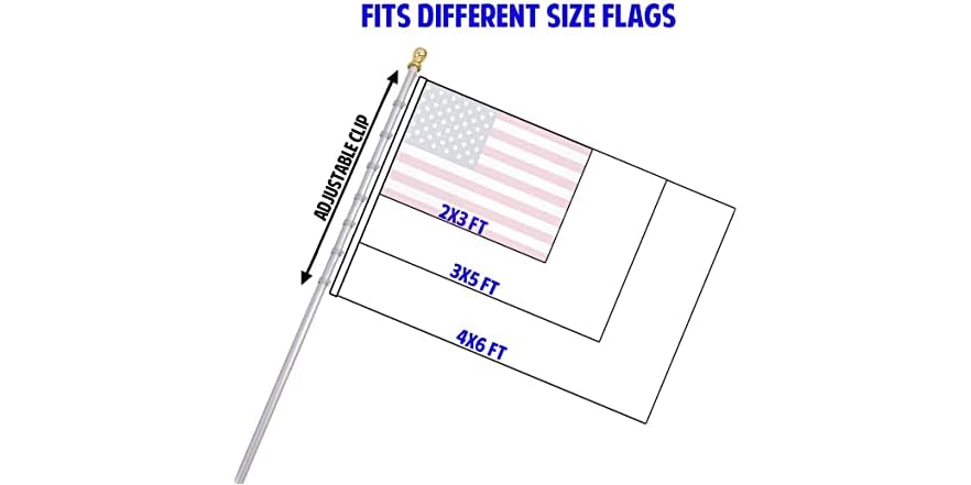 Flags Importer 6ft Spinning Stabilizer Pole Silver