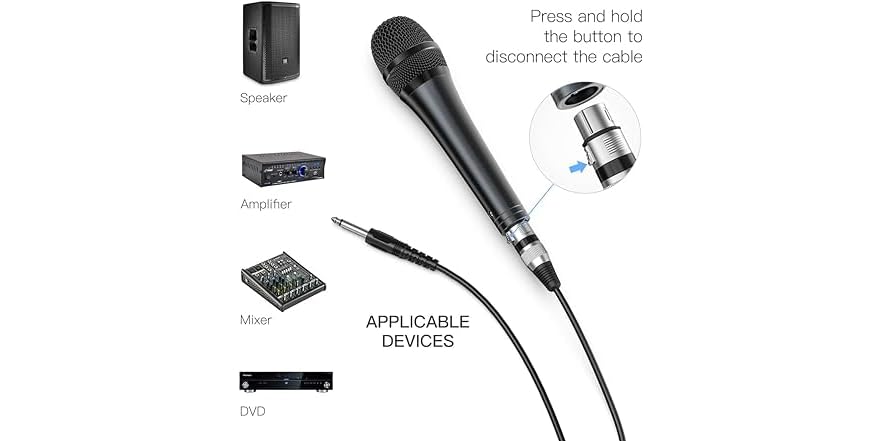 Wired Handheld Mic with On and Off Switch
