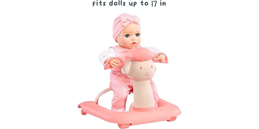 Baby Born Baby Doll Walker with Rolling Wheels