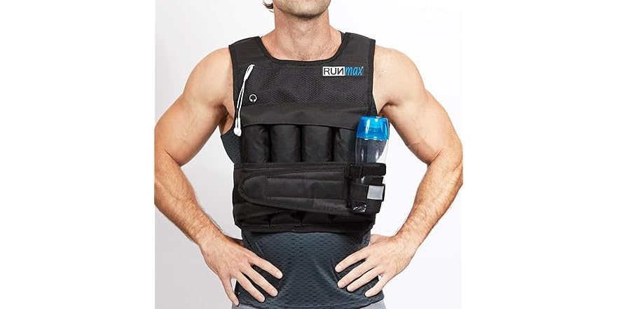 RUNmax RUNFast Pro Weighted Vest, 20lbs