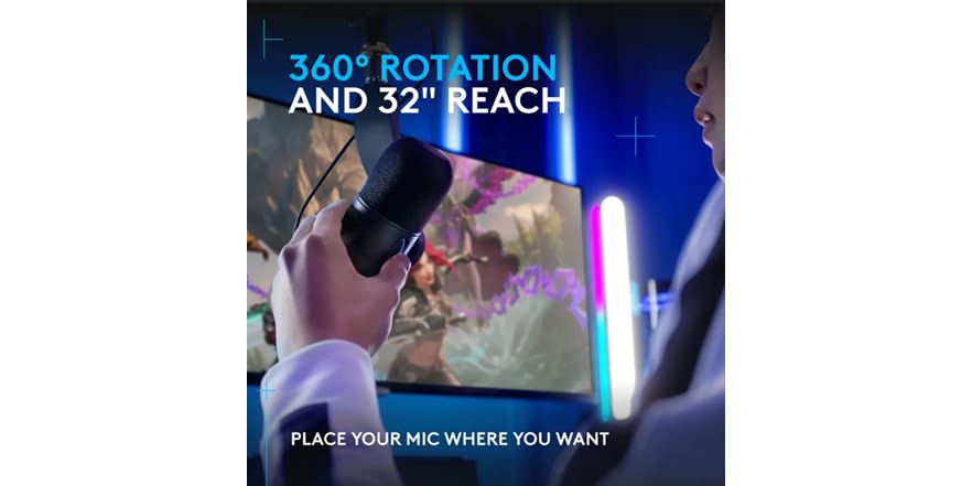 Logitech Yeticaster GX RGB Microphone and Boom