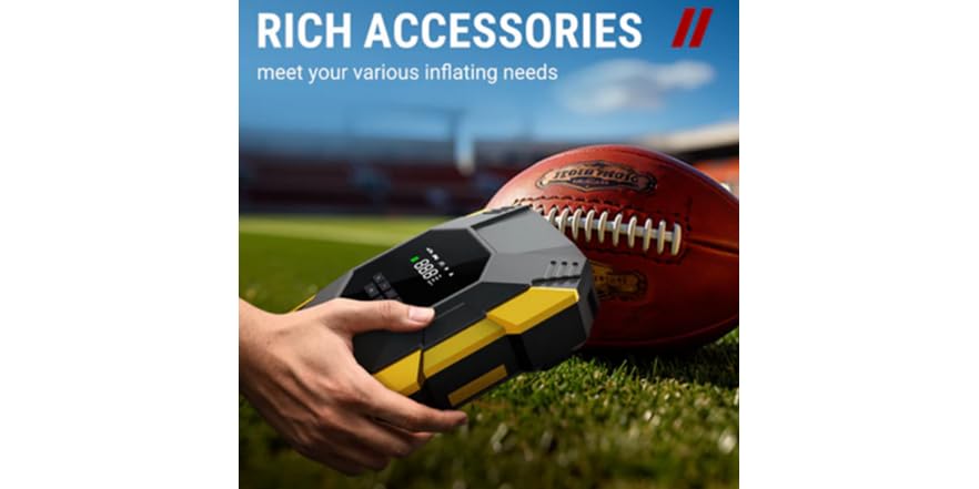 Portable Air Compressor, Cordless Rechargeable Blu