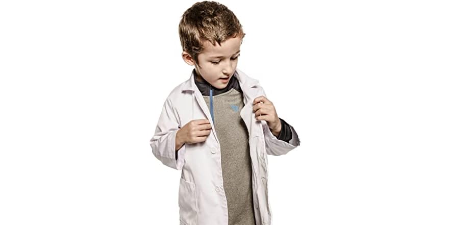 Kids Lab Coat in White, Ages 10-12