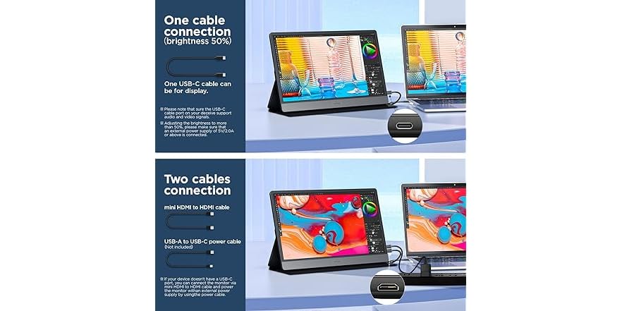 KOORUI Portable Monitor 15.6 Inch 1080P