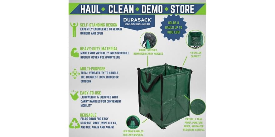 DuraSack Heavy Duty Home & Yard Bag (3 or 4 Pack)