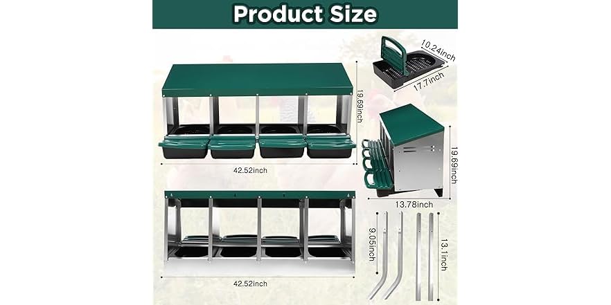 4 Compartment Roll Out Nesting Boxes