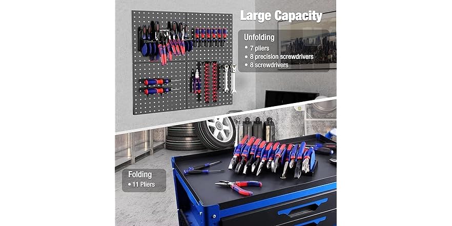 WORKPRO 13.5" Foldable Tool Organizer, Wall Mount