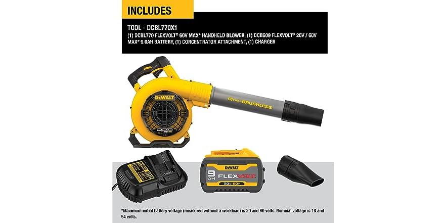 DeWALT DCBL770X1 FLEXVOLT 60V MAX* Blower Kit