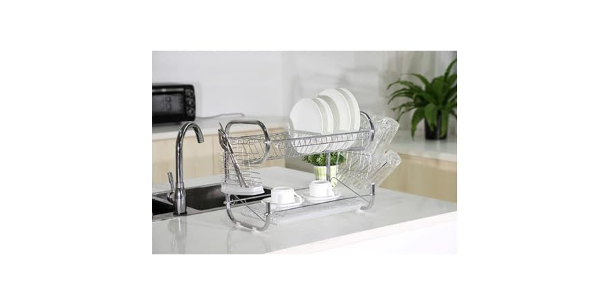 Stainless Steel 2-Tier Dish Drying Rack