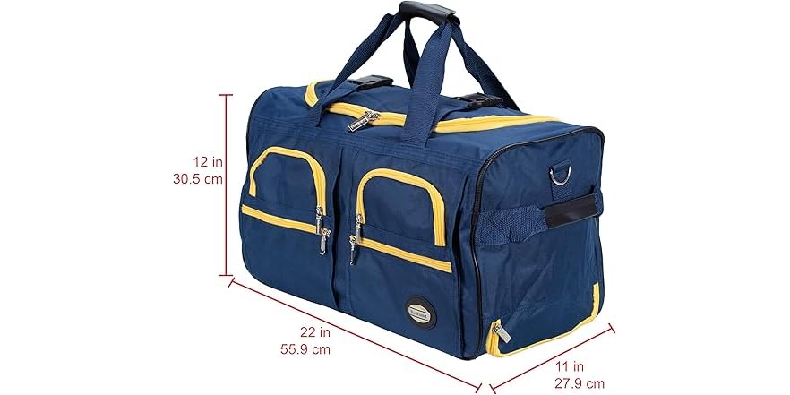 Rockland Rockland Rolling Duffel Bag, Navy, 40-Inch