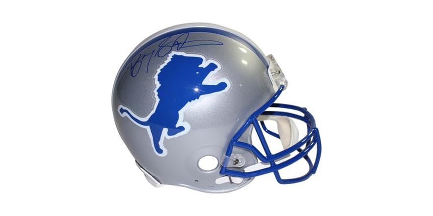 Barry Sanders Signed Lions Pro Line 83-02 Helmet