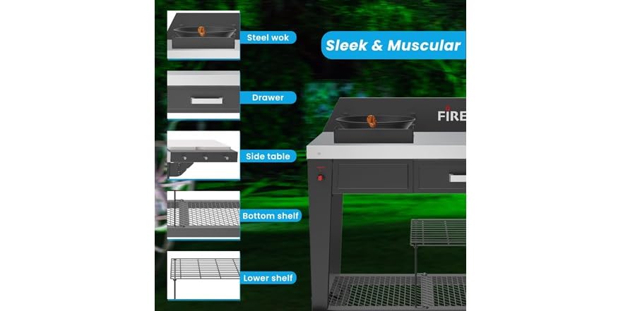 Fire Riot Heavy-Duty Outdoor Wok Cooking Station