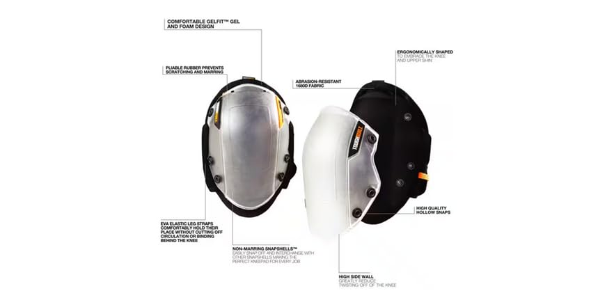 TOUGHBUILT GelFit Non-Marring Knee Pad w/SnapShell