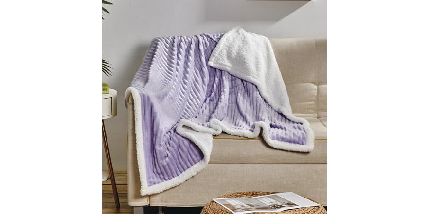 Ultra Soft Plush Corduroy Sherpa Blanket