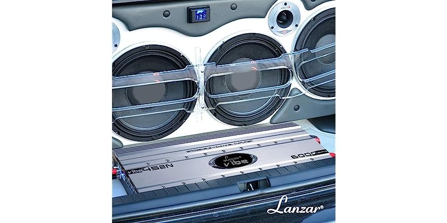 Lanzar Premium 4-Channel Car Stereo Amplifier - 6,000 Watt