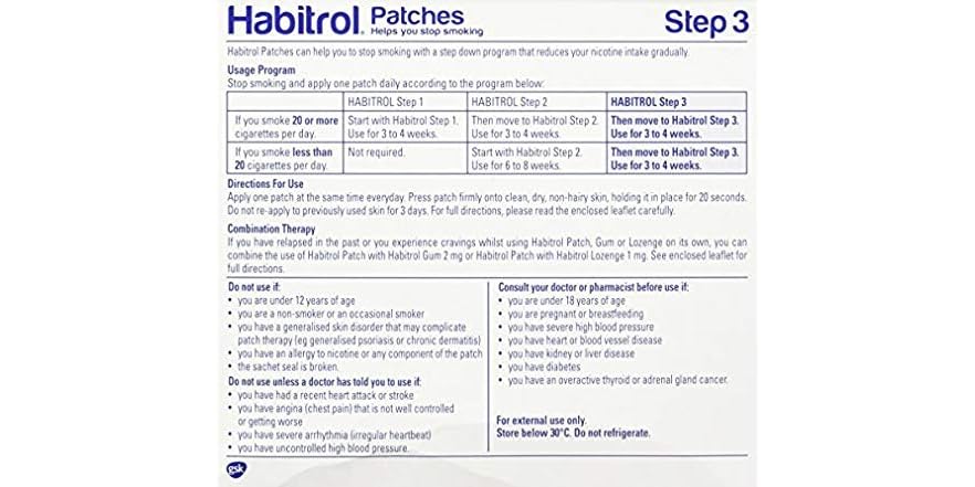 Habitrol Novartis Nicotine Aid Patches
