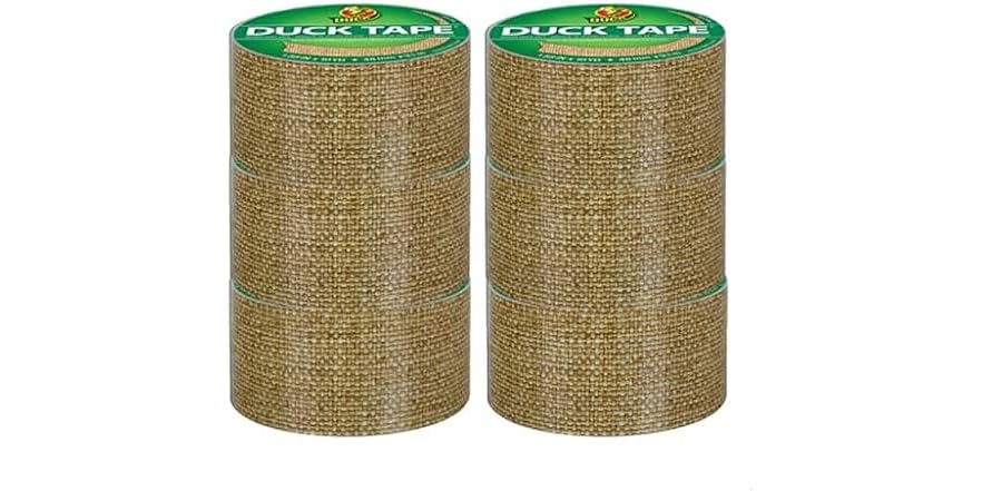 Duck Brand Printed Tape 6pk Burlap