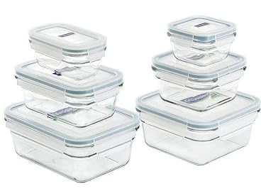 Glasslock 12-Piece Glass Storage Set - Clear