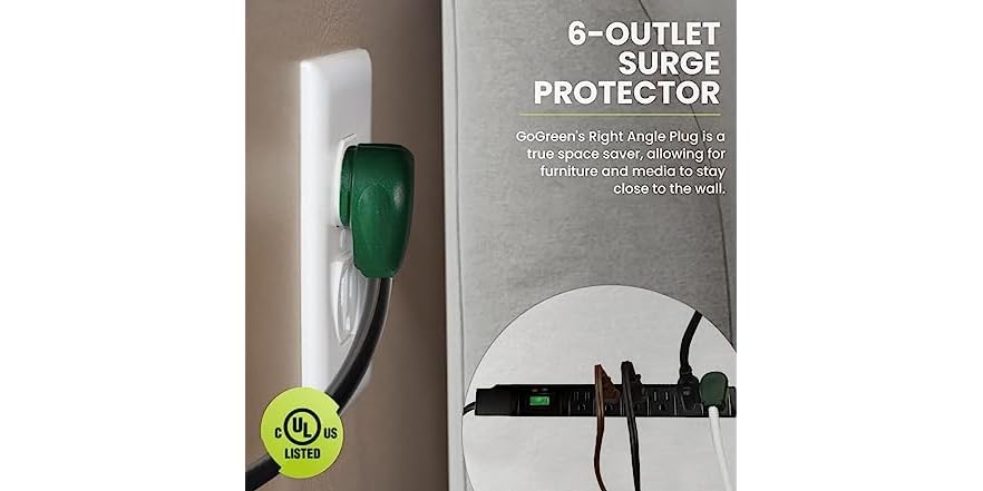 Go Green Power 6 Outlet Surge Protector